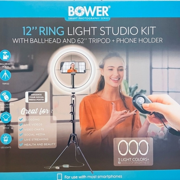 Bower | Cameras, Photo & Video | 2 Ring Light With Tripod Studio Kit ...